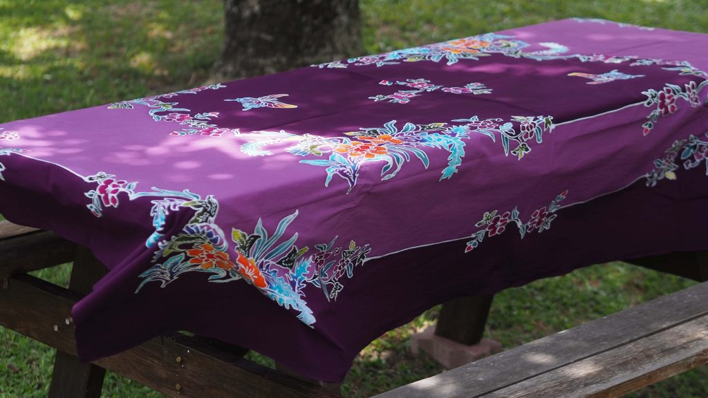 Hand Drawn Tablecloth 60 inches x 90 inches - Craft Batik Sdn. Bhd ...